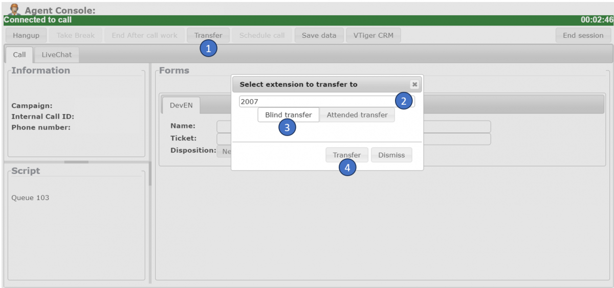 Transferring Calls - Call Manager Support